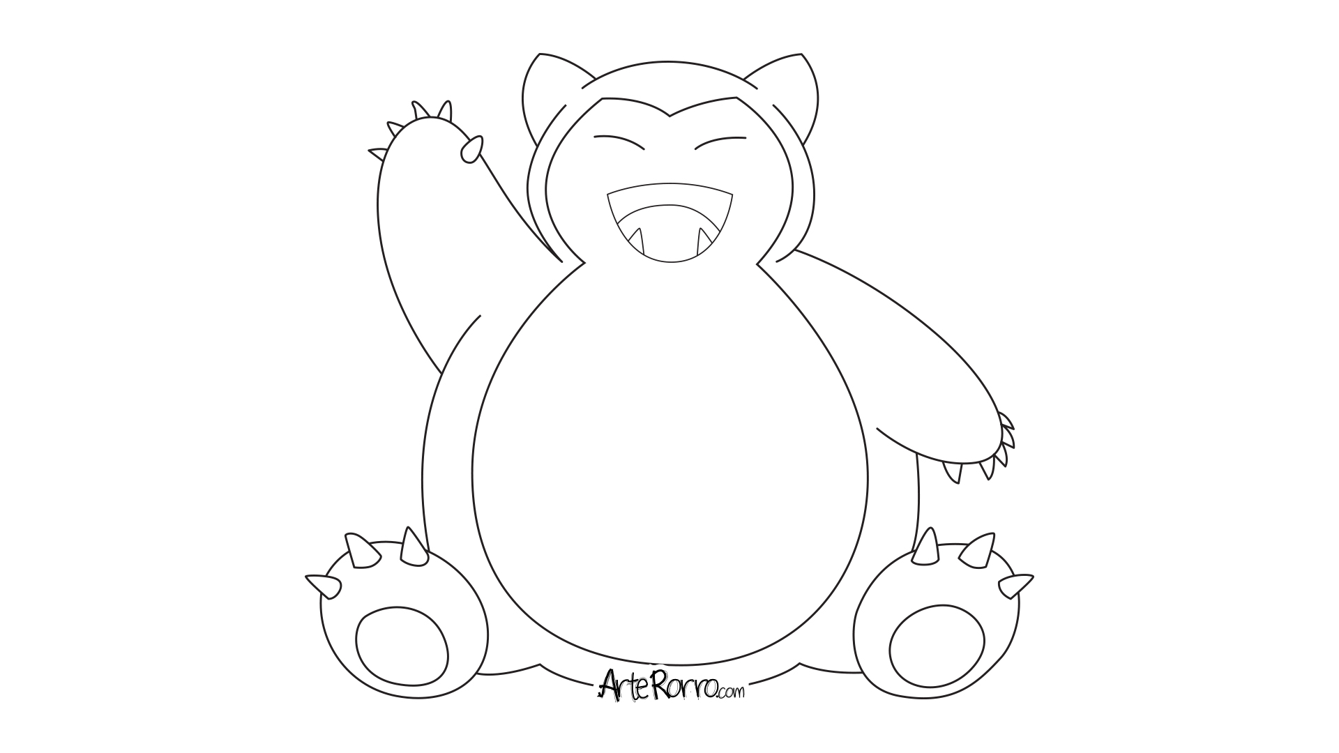 Dibujo de Snorlax para colorear e imprimir · Arte Rorro