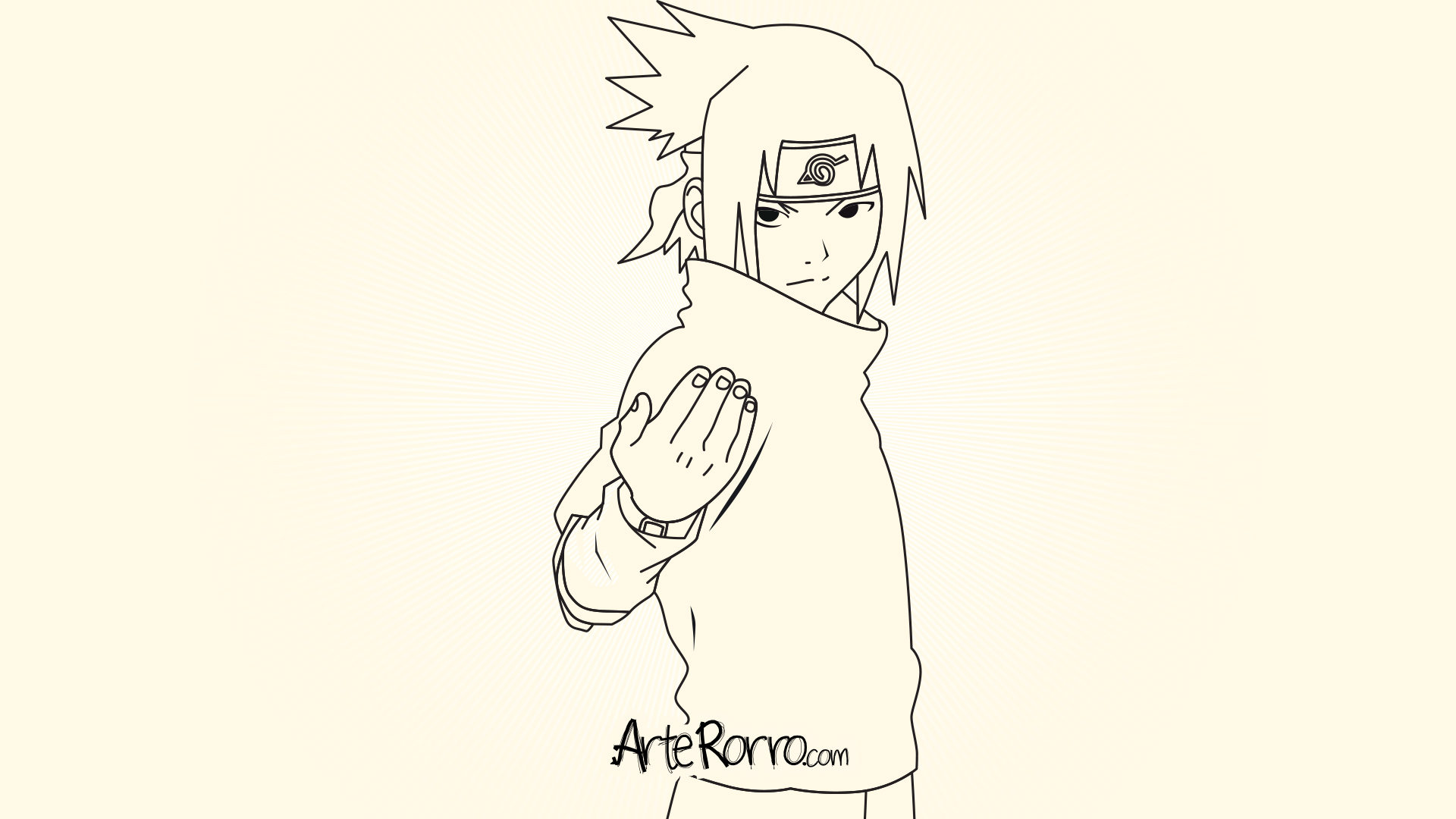 Sasuke Uchiha Coloring Page to Print | Arte Rorro